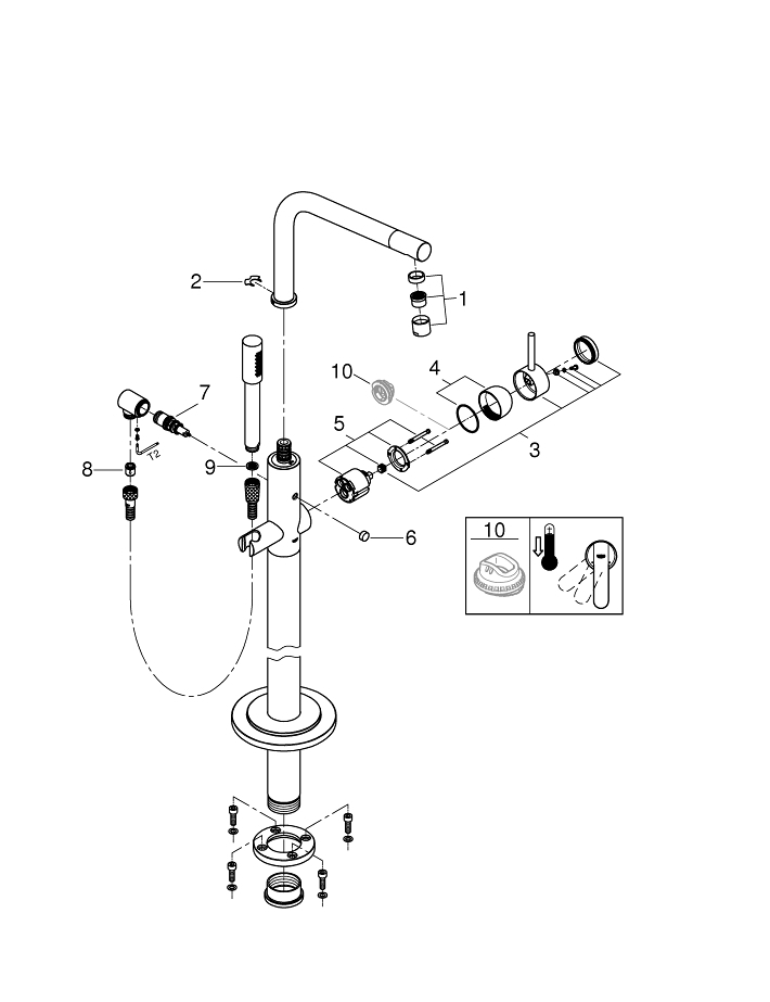 Atrio Single-lever bath mixer 1/2″ floor mounted | GROHE 官方網站