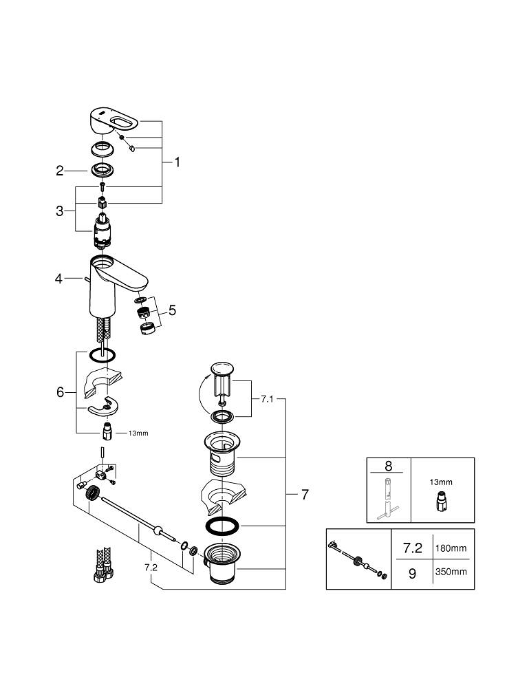 Start Loop Baterie lavoar monocomandă 1/2″ Mărimea S | GROHE