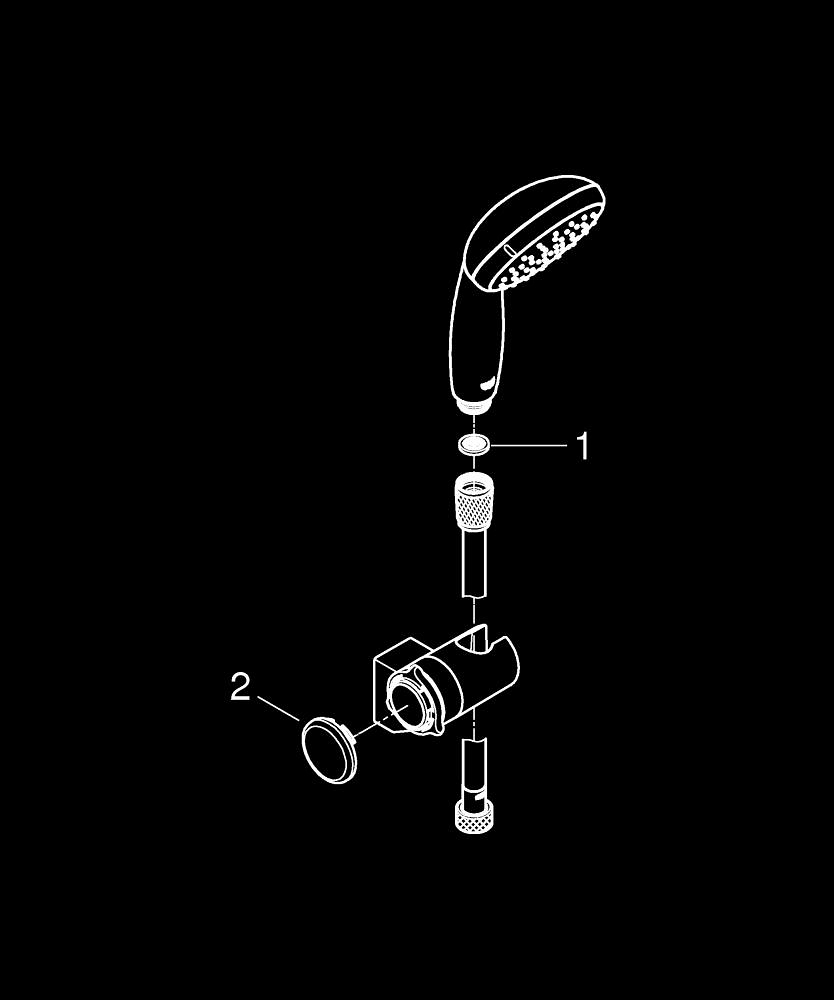 Tempesta 100 طقم الحامل الحائطي المزود برشاشين | GROHE