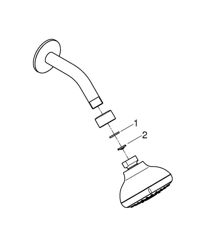 Tempesta 100 Комплект душ глава с 4 струи и рамо за душ | GROHE