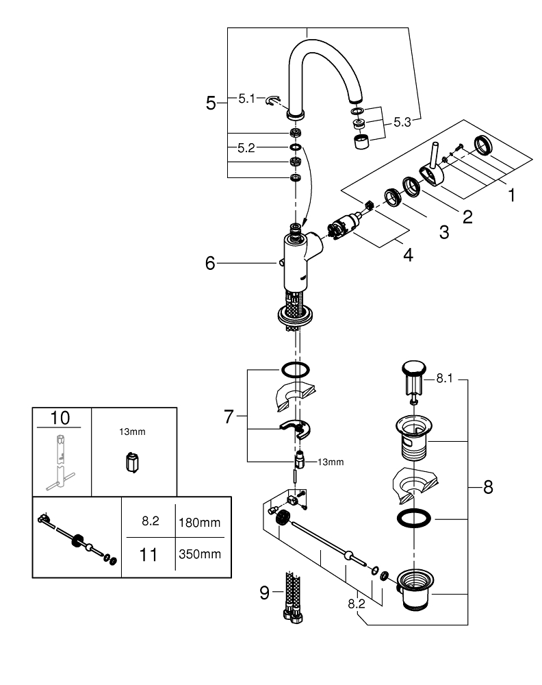 Atrio Single-lever basin mixer 1/2″ L-Size | GROHE