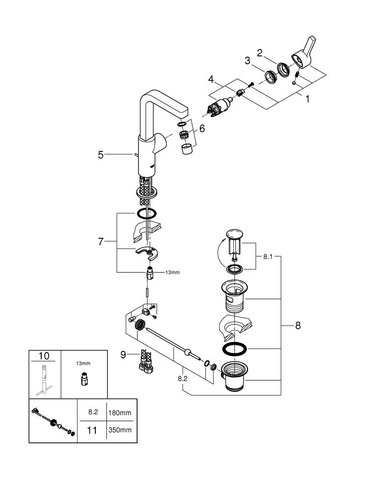 Lineare_ Single-lever basin mixer 1/2″ L-Size | GROHE