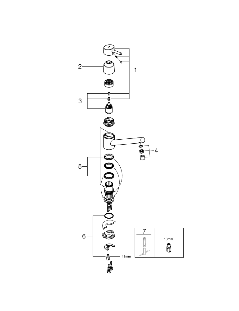 Concetto Single-lever sink mixer 1/2″ | GROHE 官方網站