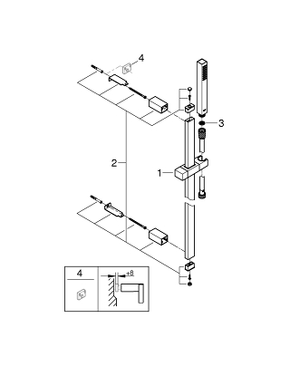 Euphoria Cube Shower set | GROHE