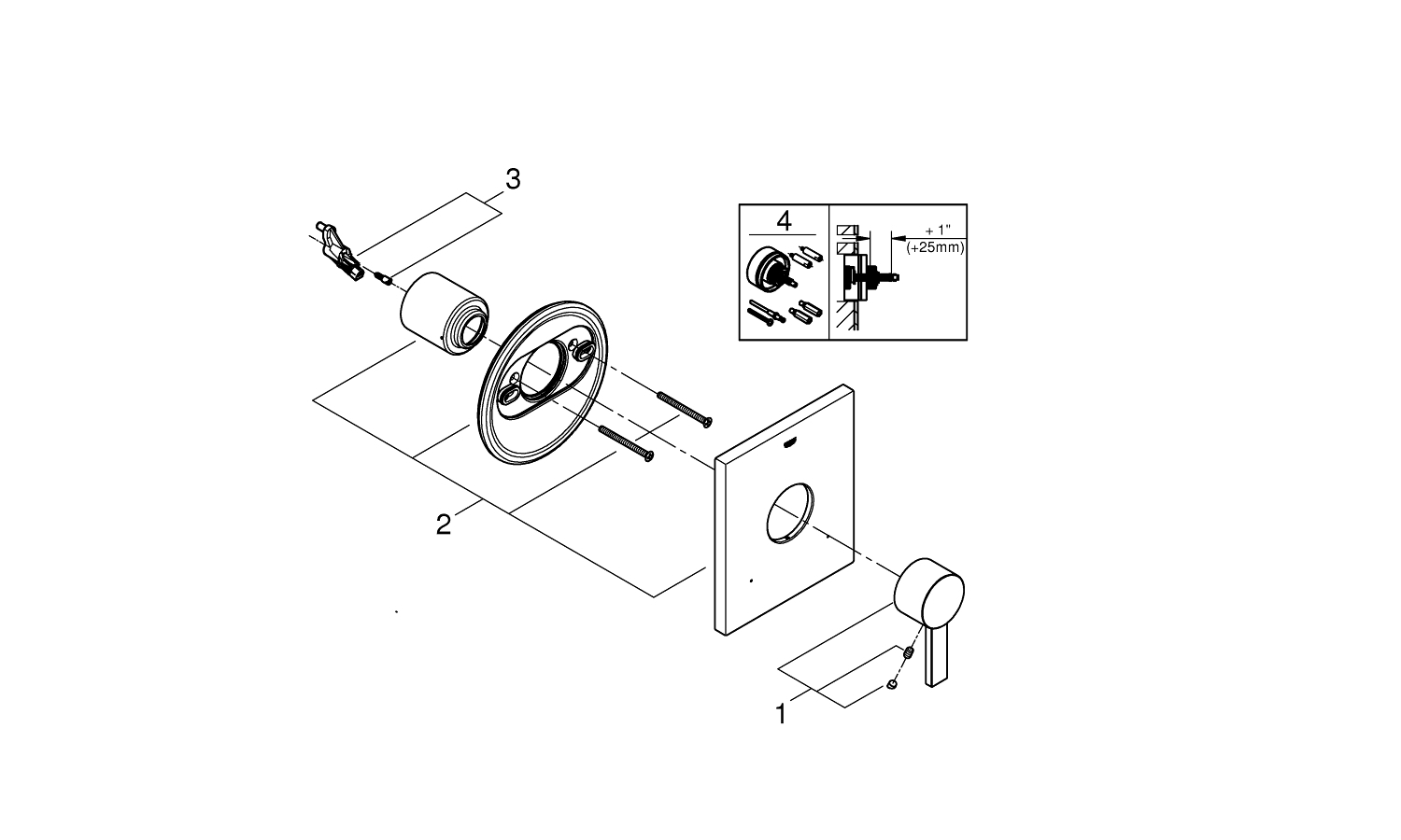 Allure Pressure balance valve trimset | GROHE