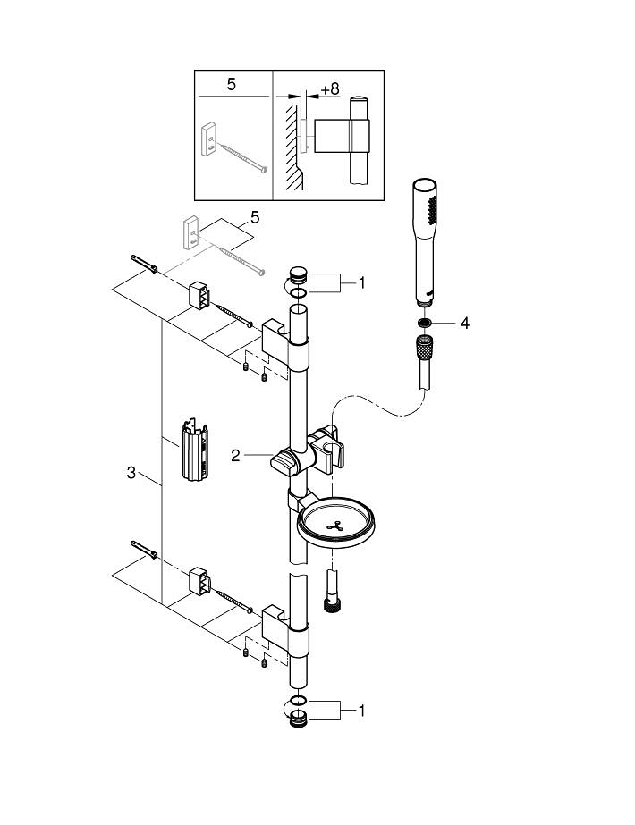 Euphoria Cosmopolitan Stick Brausestangenset 1 Strahlart | GROHE ...