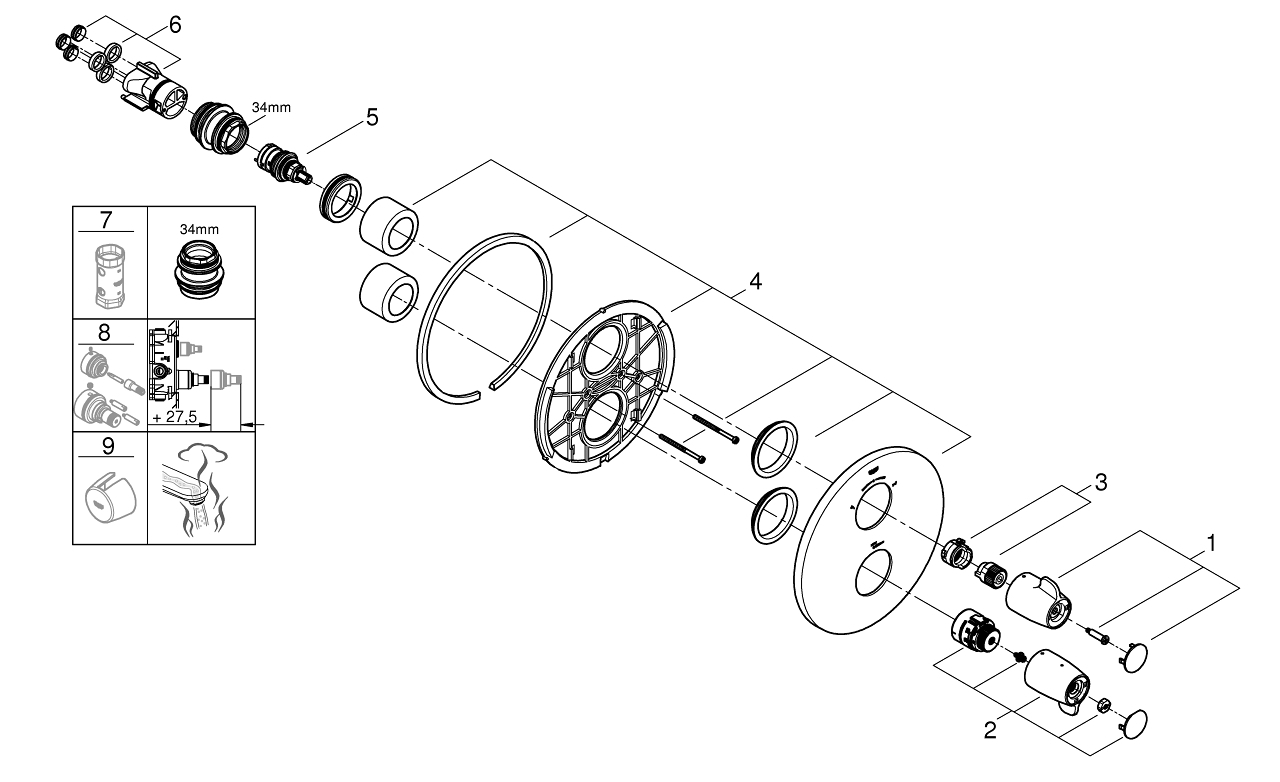 Grohtherm Special Thermostatic bath mixer | GROHE
