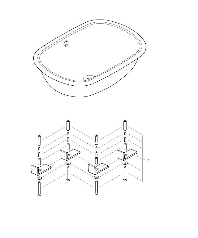 Eurosmart Wash basin undercounter 60 | GROHE