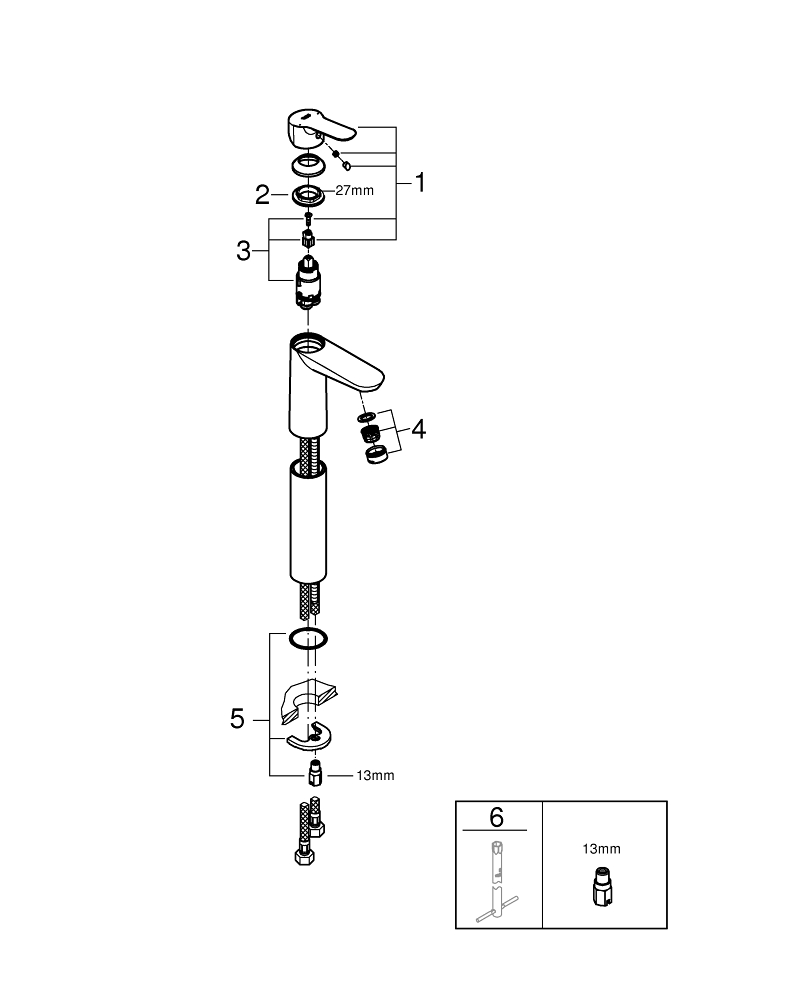 BauEdge Bateria umywalkowa, Rozmiar XL | GROHE