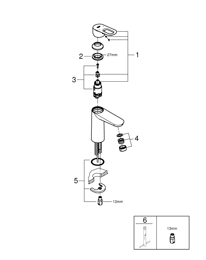 Start Loop Single-lever basin mixer 1/2″ M-Size | GROHE