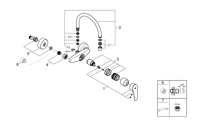 Eurosmart Single-lever sink mixer 1/2″ | GROHE
