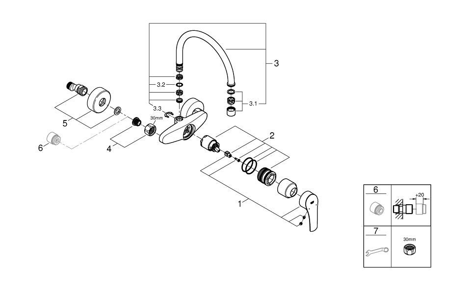 Eurosmart Mitigeur monocommande Evier | GROHE