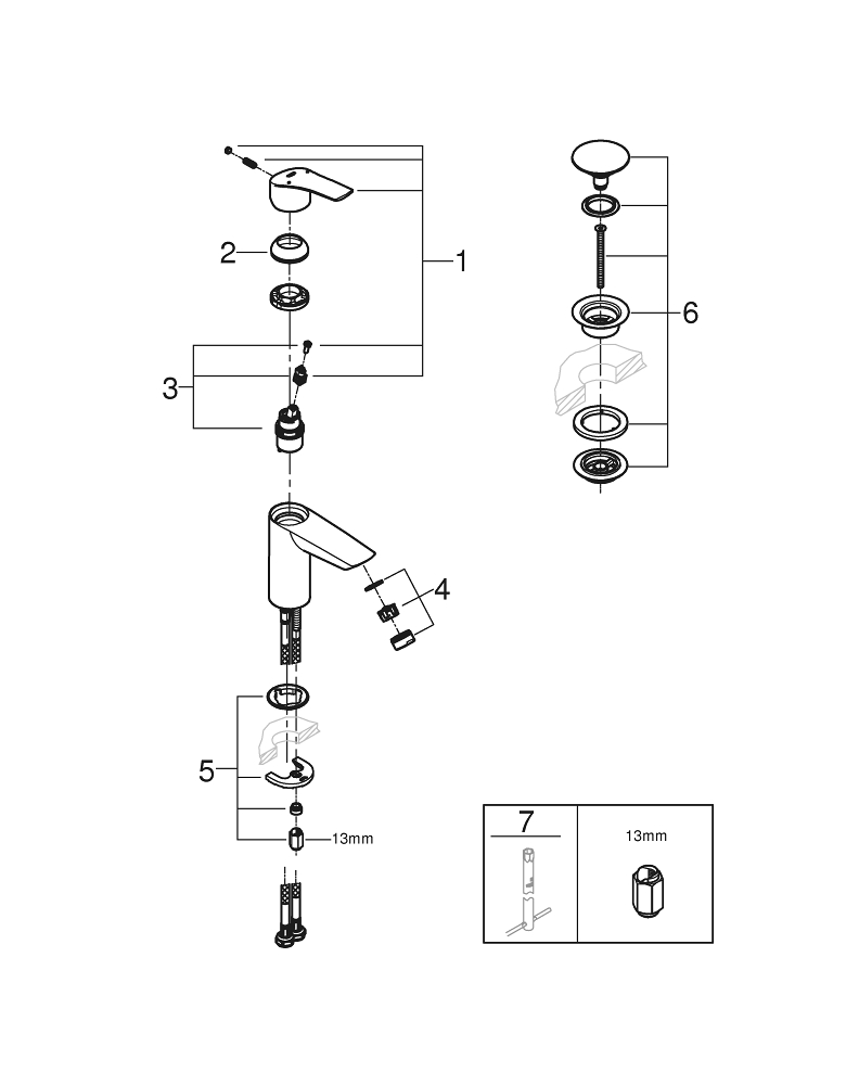 Eurosmart Single-lever basin mixer S-Size | GROHE