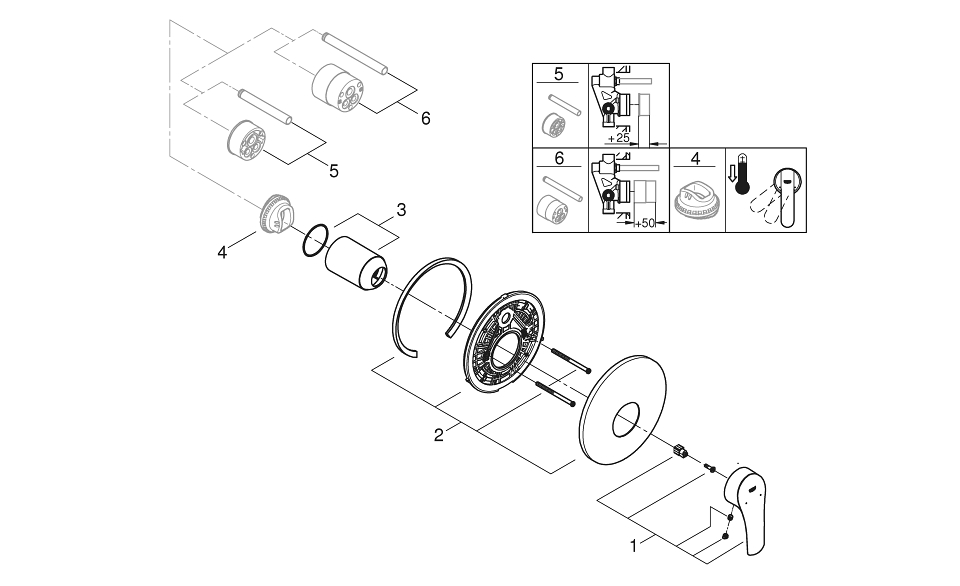 Eurosmart Ankastre duş bataryası | GROHE