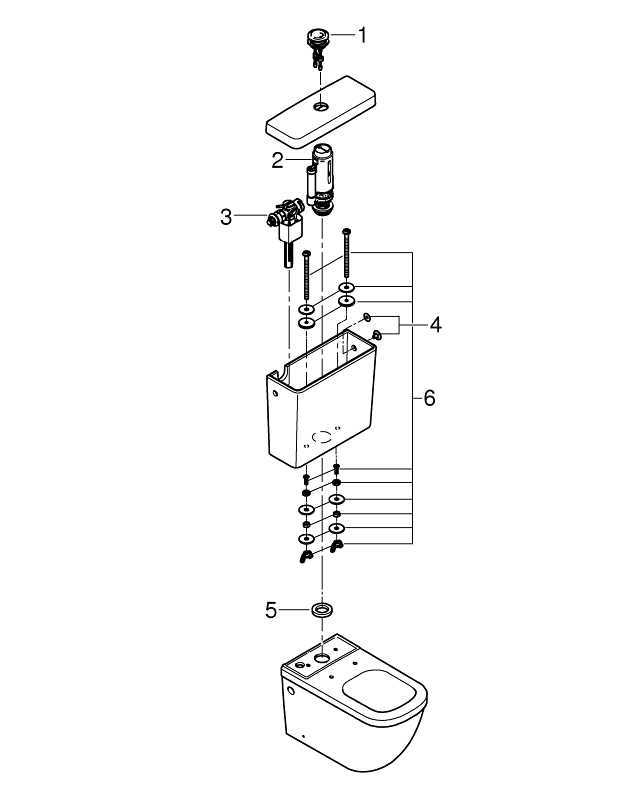 Euro Ceramic Exposed flushing cistern | GROHE