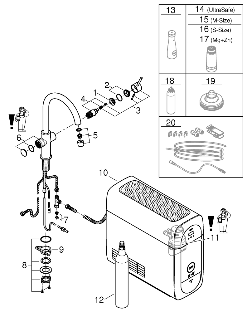 GROHE Blue Home C-spout Starter kit | GROHE