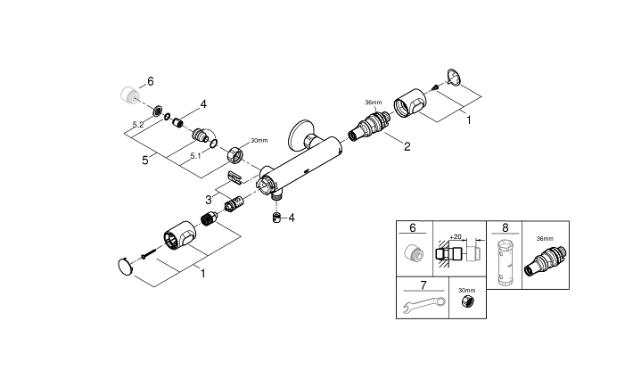 Grohtherm 500 Thermostatische douchekraan 1/2″ | GROHE