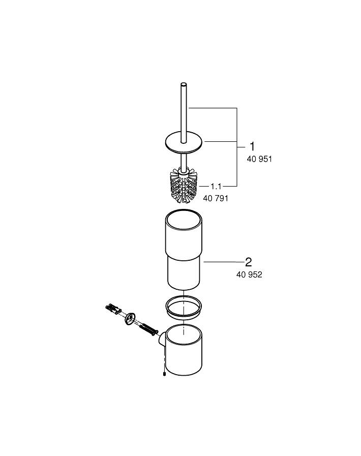 Atrio Toilet brush set | GROHE