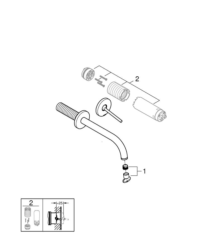Atrio Two-hole basin mixer joystick | GROHE