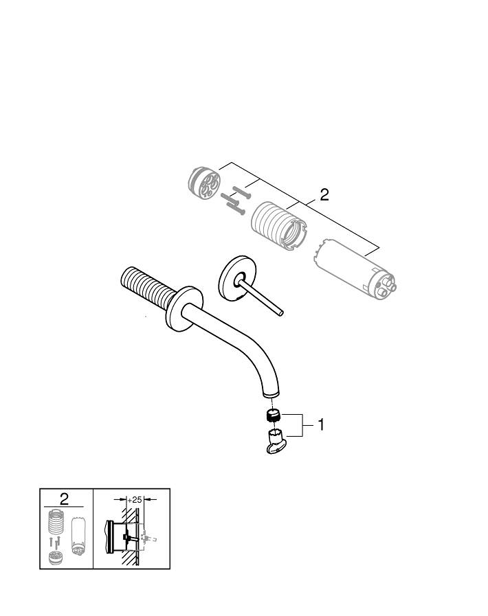 Atrio 2-otworowa bateria umywalkowa | GROHE