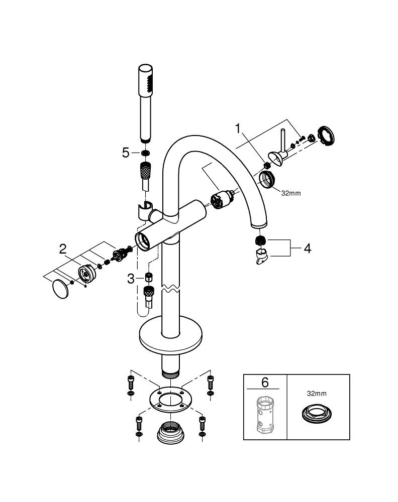 Atrio Single-lever bath mixer floor mounted | GROHE