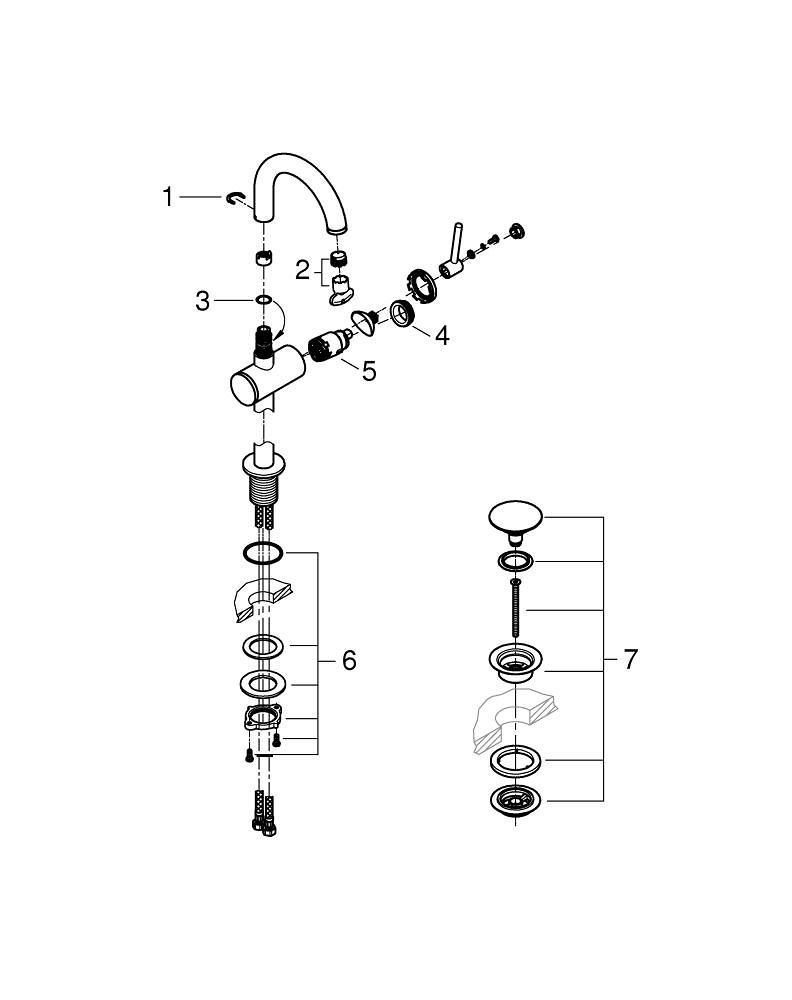 Atrio Single-lever basin mixer 1/2″ M-Size | GROHE