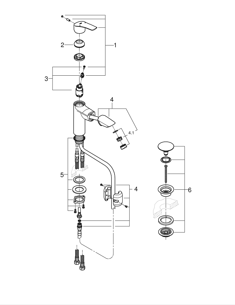 Eurosmart Single-lever basin mixer 1/2″ M-Size | GROHE