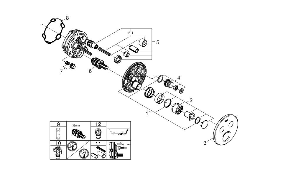 SmartControl Concealed mixer with 2 valves | GROHE 官方網站