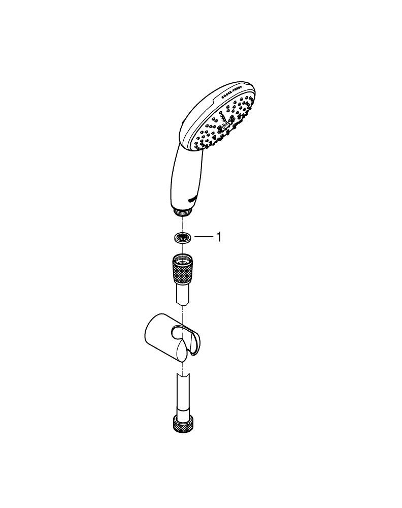 Tempesta 110 Wall holder set 3 sprays (Rain, Jet, Massage) | GROHE