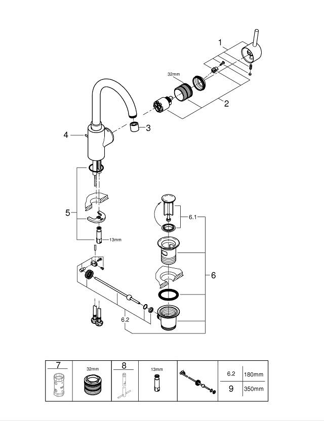 Concetto Single-lever basin mixer 1/2″ L-Size | GROHE