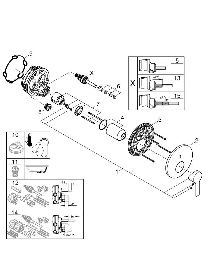 Lineare Single-lever mixer with 2-way diverter | GROHE