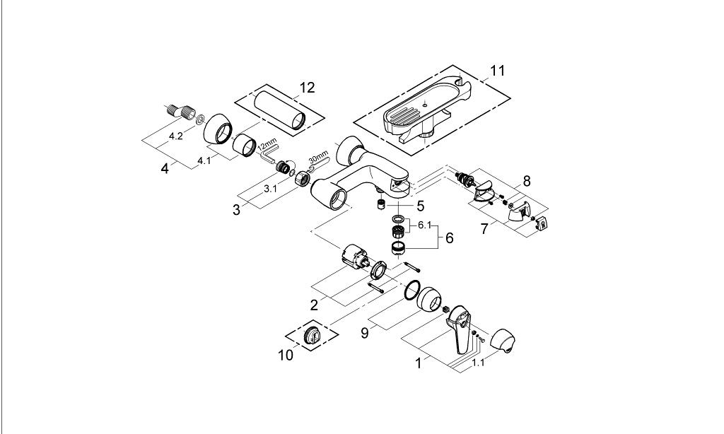 Eurowing Single-lever bath/shower mixer | GROHE