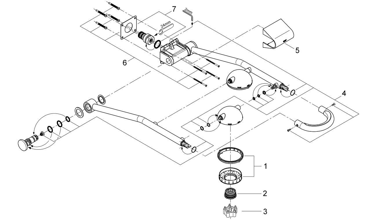 Freehander Shower system concealed | GROHE