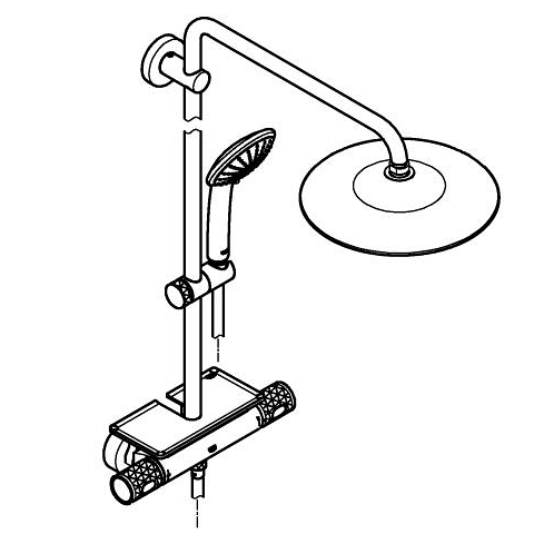 Vitalio Joy System 260 Douchesysteem met omsteller | GROHE België nv