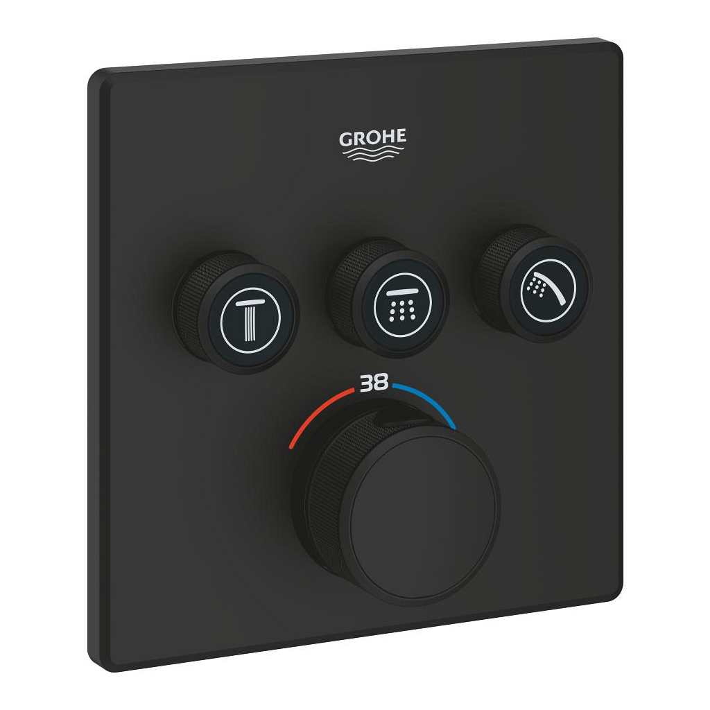 Grohtherm SmartControl Safety mixer for concealed installation with 3 ...