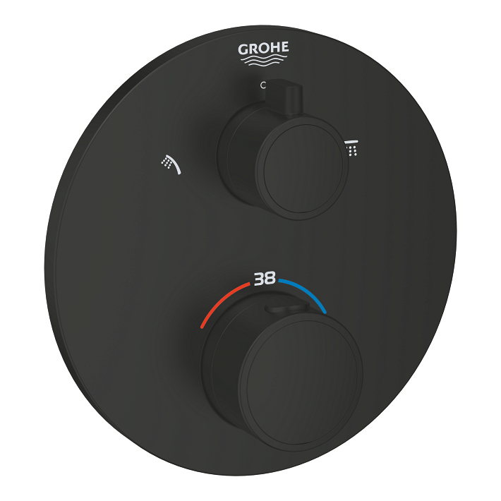 Grohtherm Safety shower mixer for 2 outlets with integrated shut off ...