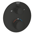 Grohtherm Thermostatic shower mixer for 2 outlets with integrated shut ...