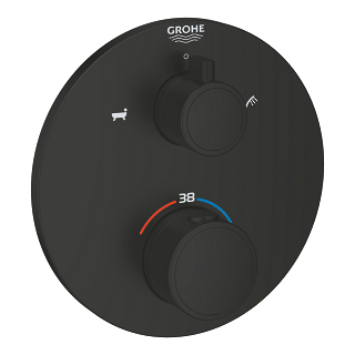 Grohtherm Cube Thermostatic shower mixer for 2 outlets with integrated ...