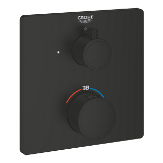 Grohtherm Cube Thermostatic shower mixer for 2 outlets with integrated ...