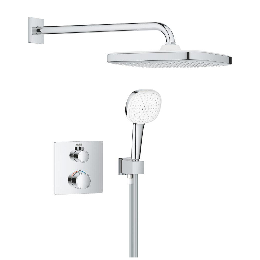 Grohtherm Duschsystem Unterputz mit Tempesta 250 Cube | GROHE