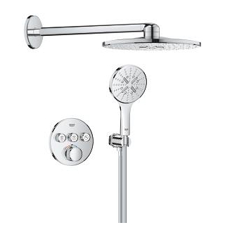 Grohtherm SmartControl Concealed shower system with Rainshower ...