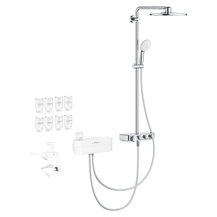 GROHE Euphoria PUREFOAM Duschsystem mit Thermostatbatterie für die Wandmontage | GROHE