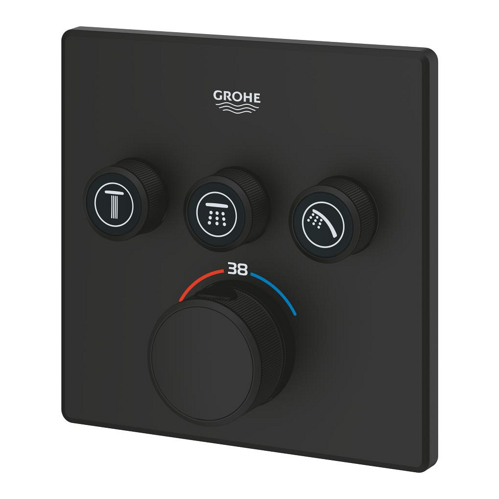 Grohtherm SmartControl Safety mixer for concealed installation with 3 ...