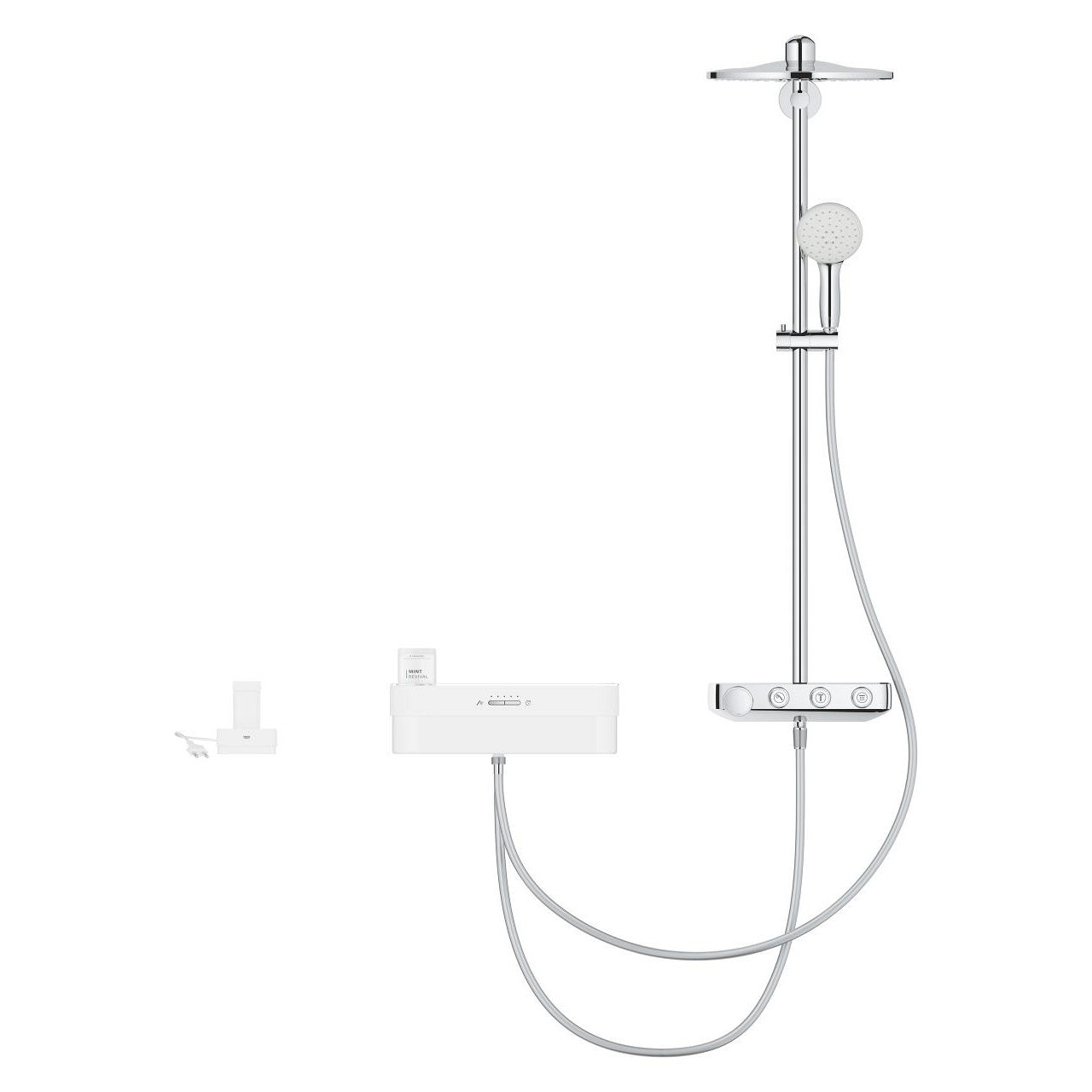 GROHE Euphoria PUREFOAM Duschsystem mit Thermostatbatterie für die Wandmontage | GROHE