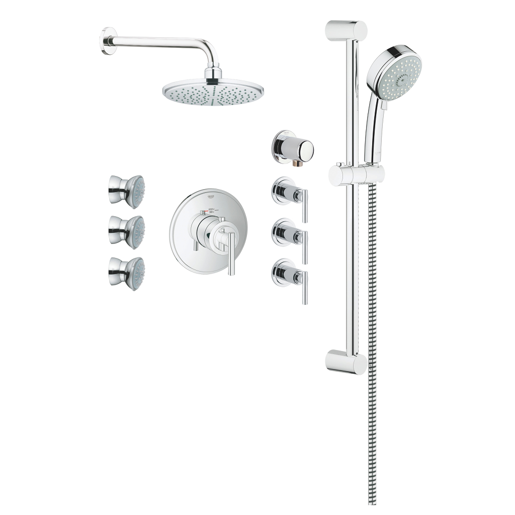 Eurosmart Timeless thermostatic custom shower kit | GROHE