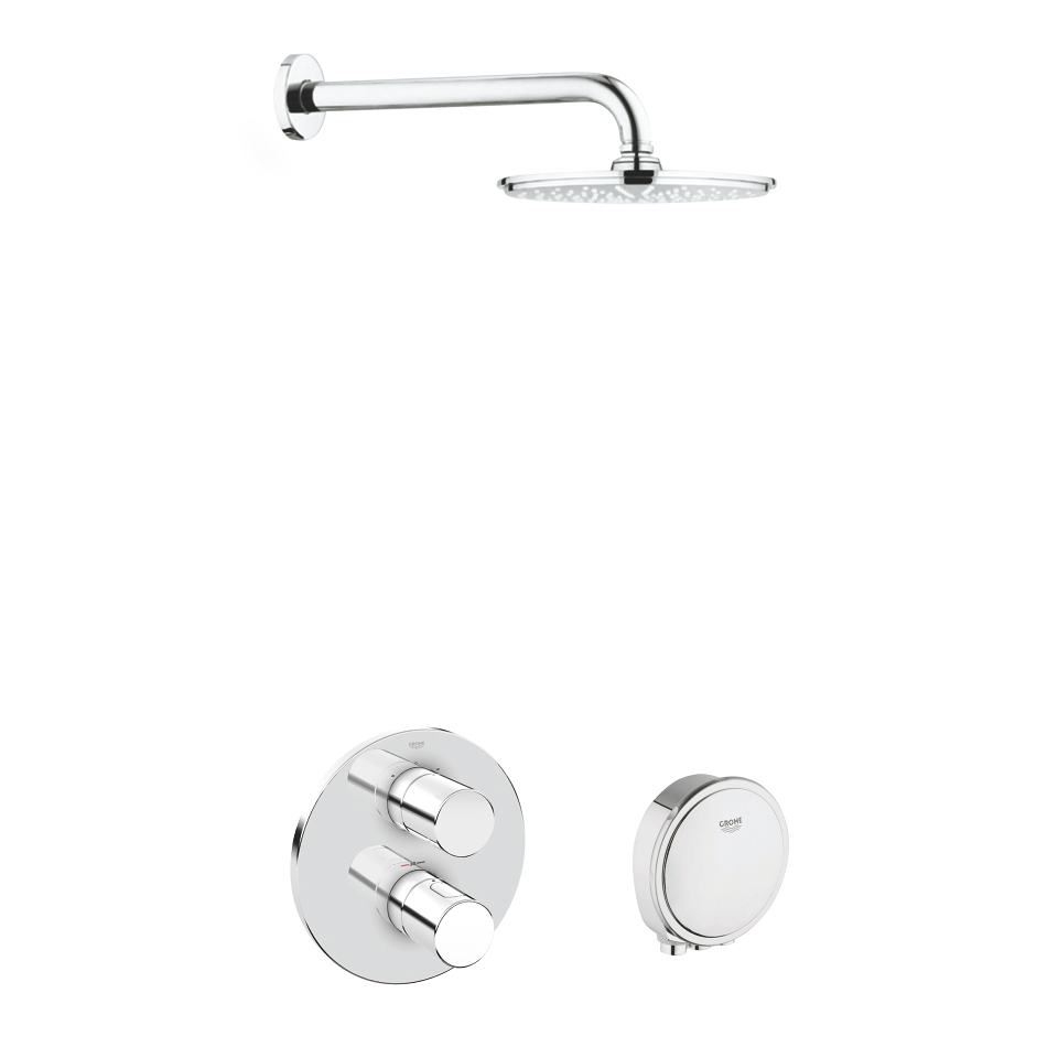 Grohtherm 3000 Cosmopolitan Bath/Shower Shower Solution Pack 2 | GROHE ...