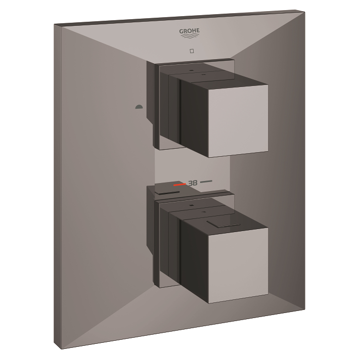 Allure Brilliant Thermostat with integrated 2-way diverter for bath or ...