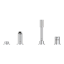 Lineare 4-hole single lever bath combination | GROHE