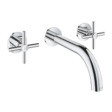 Atrio Thermostatic shower mixer for 2 outlets with integrated shut off ...