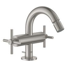Atrio Thermostatic shower mixer for 2 outlets with integrated shut off ...
